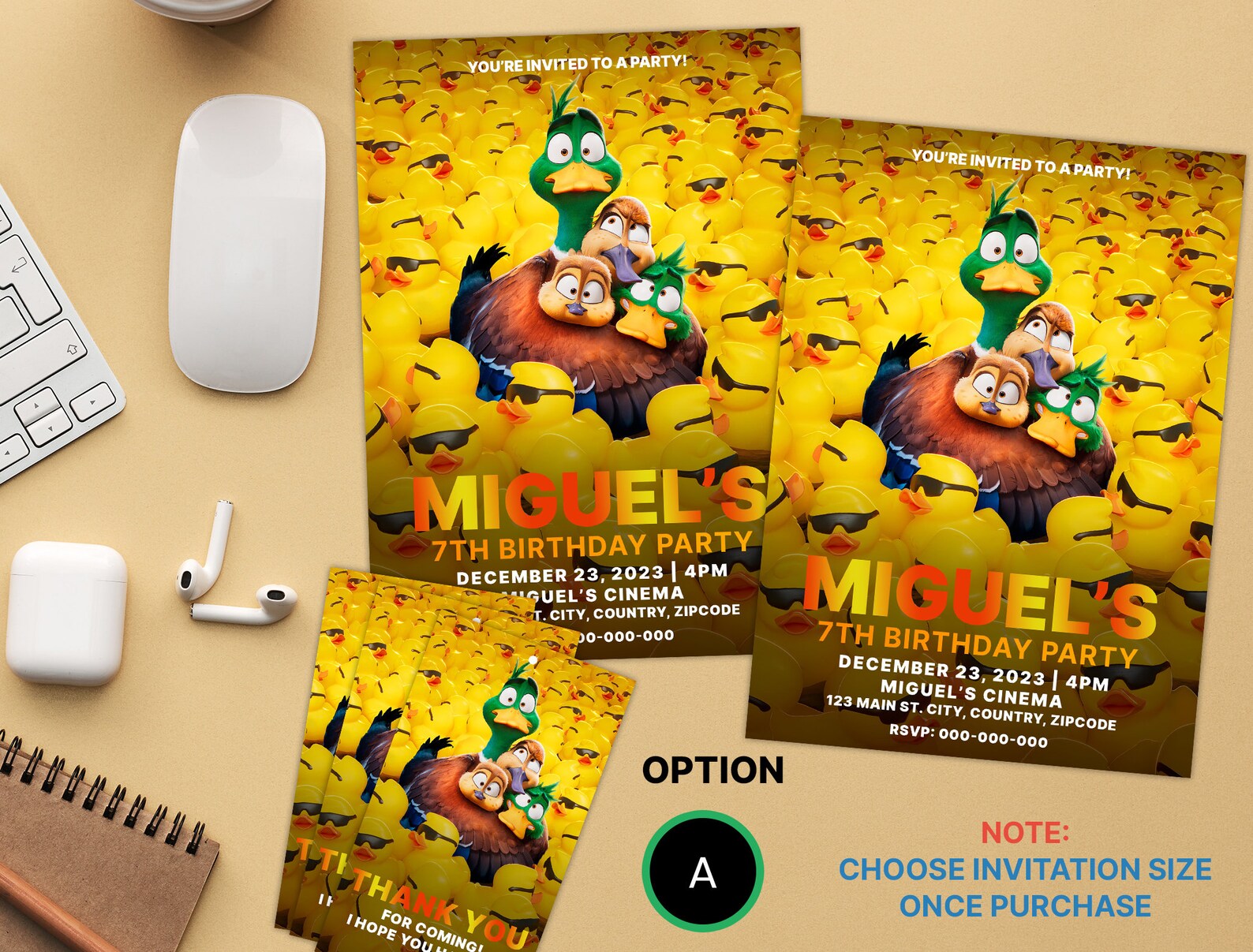 MIGRATION Birthday Invitation, MIGRATION Movie Ticket, MIGRATION ...