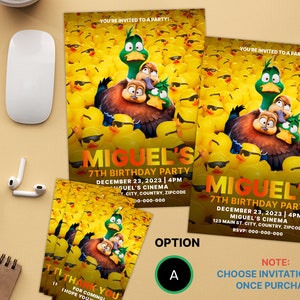 MIGRATION Birthday Invitation, MIGRATION Movie Ticket, MIGRATION ...