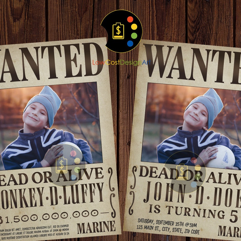 Luffys Wanted Poster - Etsy