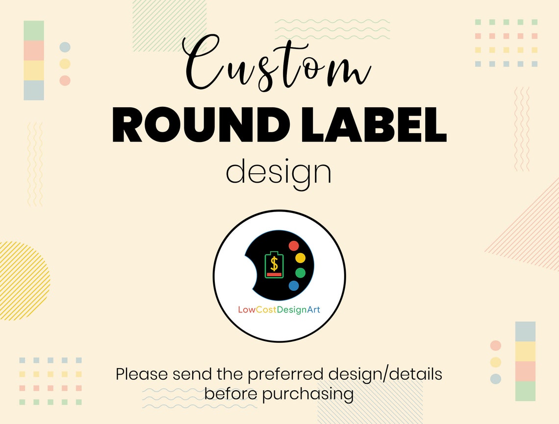Custom Round Labels Custom Printable Round Labels Custom - Etsy
