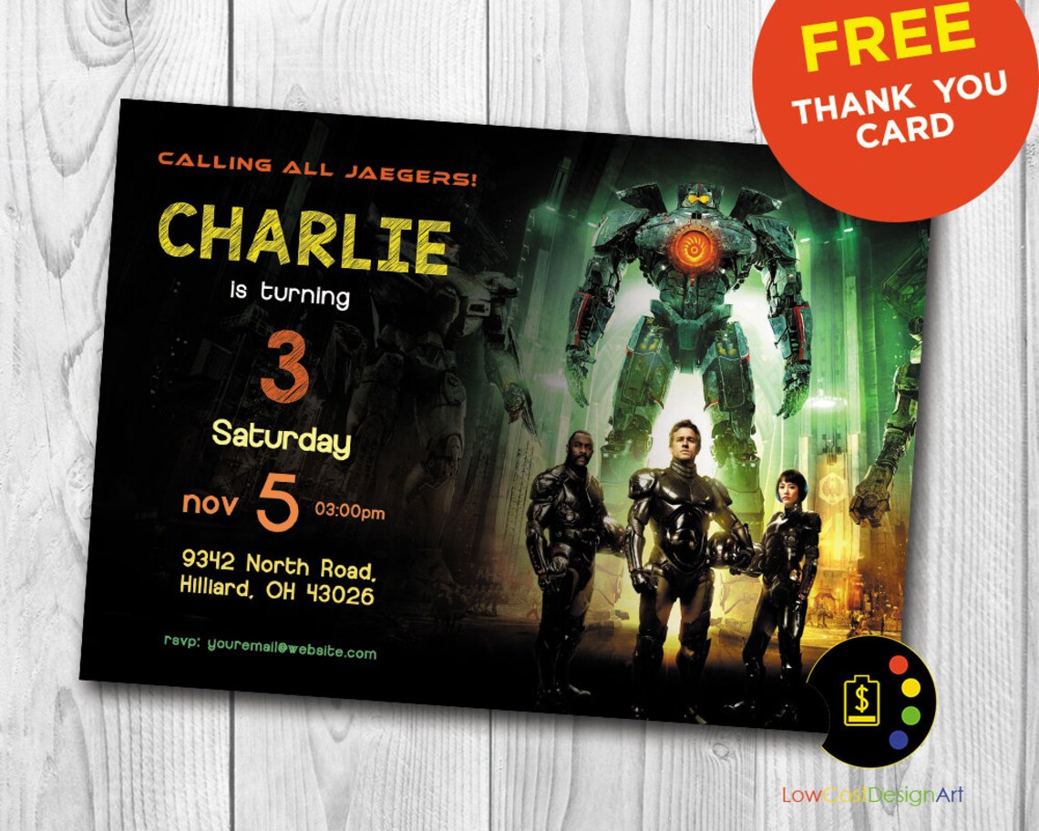 Pacific Rim Birthday Invitation Pacific Rim Invitation | Etsy