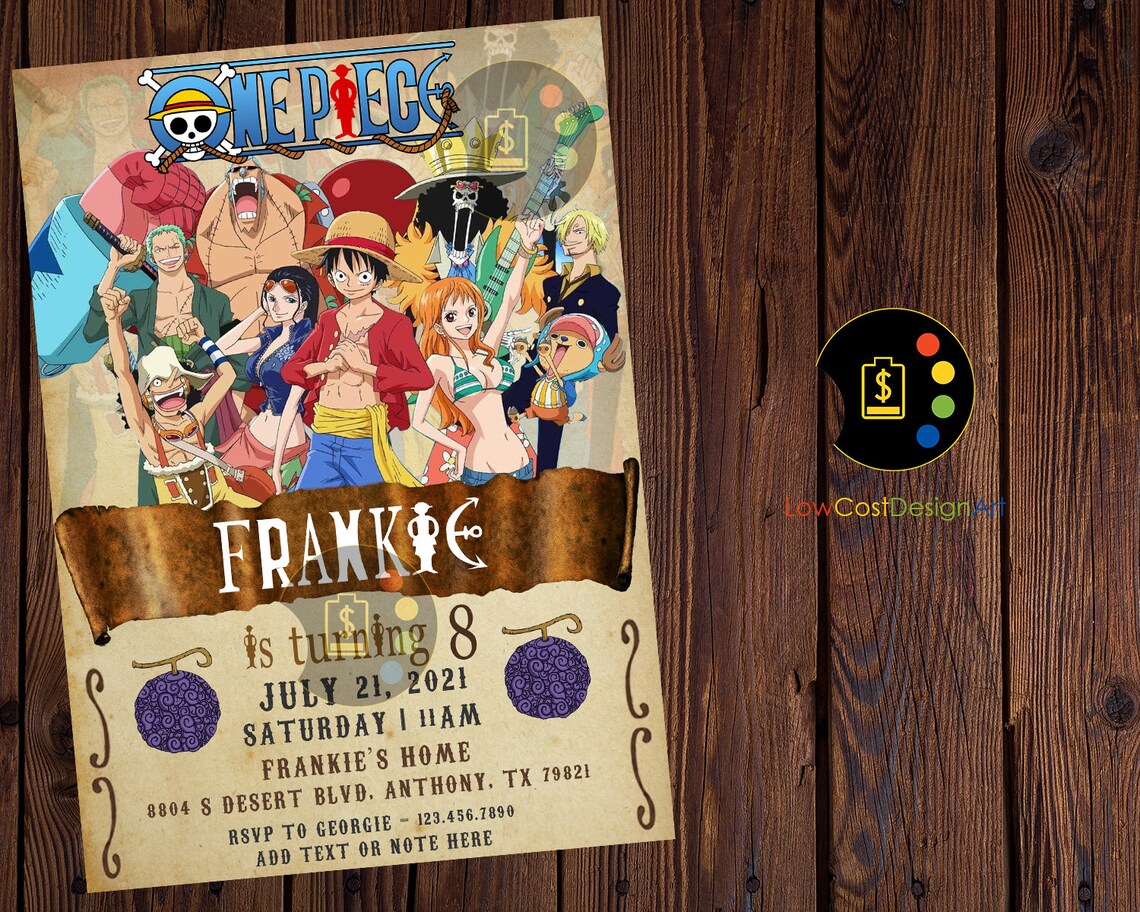 One Piece Invitation Template