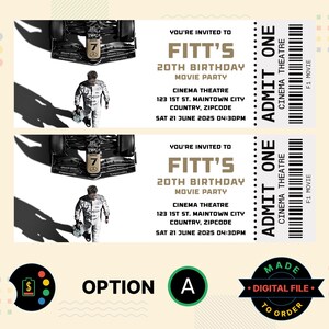 F1 THE MOVIE Birthday Invitation, F1 Movie Ticket, F1 Digital ...