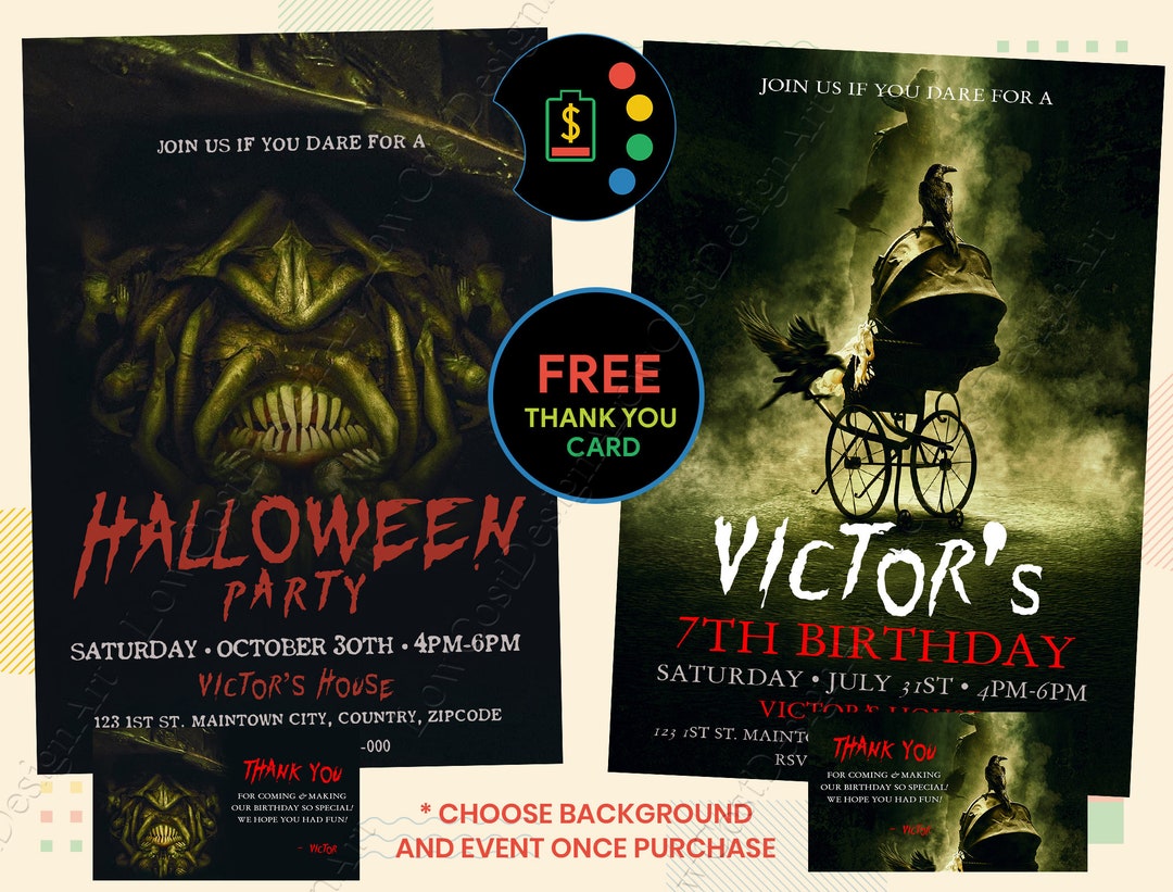 Jeepers Creepers Reborn Birthday Invitation, Jeepers Creepers Reborn ...