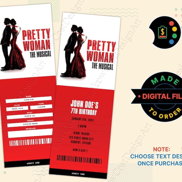 Broadway Ticket Pretty Woman - Etsy