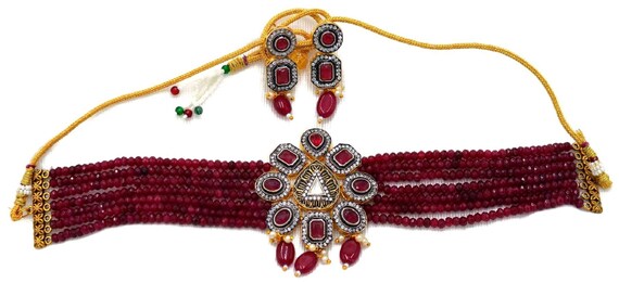 Creative Jewels Abani Antique Real Red Onyx Bead Neck Fit - Etsy