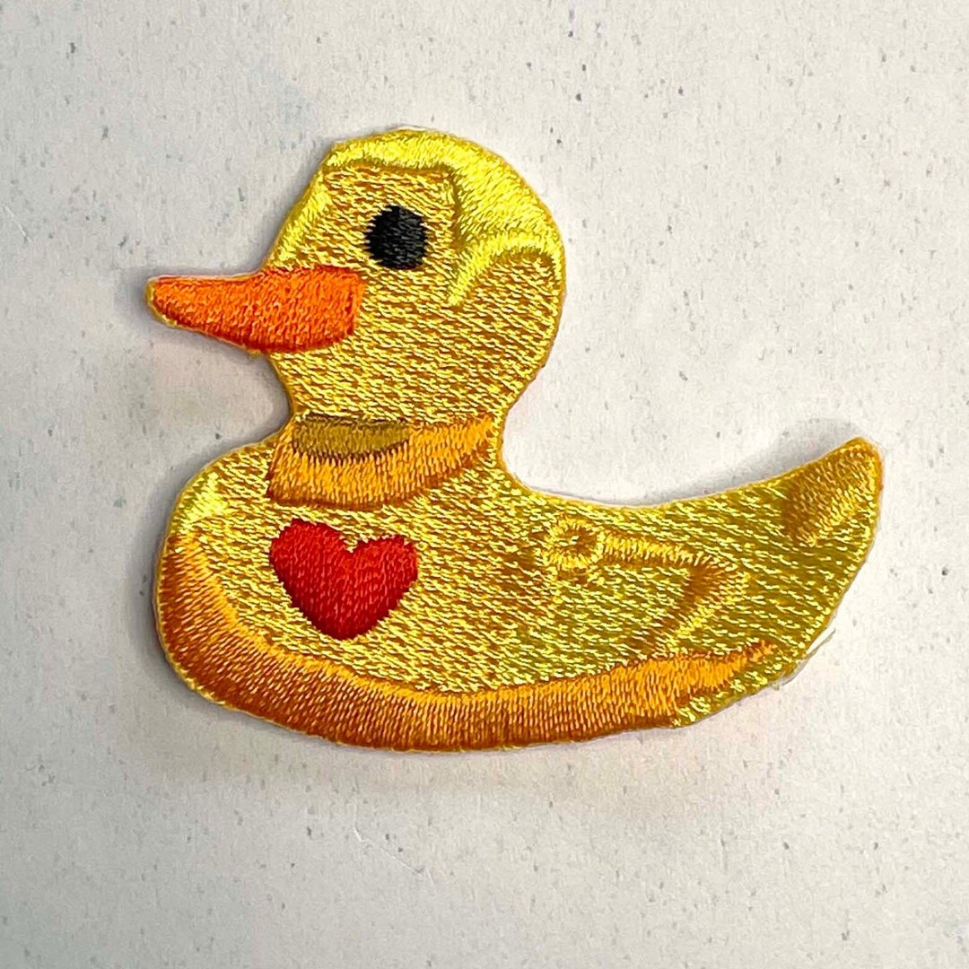 Embroidered Iron-on Patch. Rubber Ducky Badge - Etsy