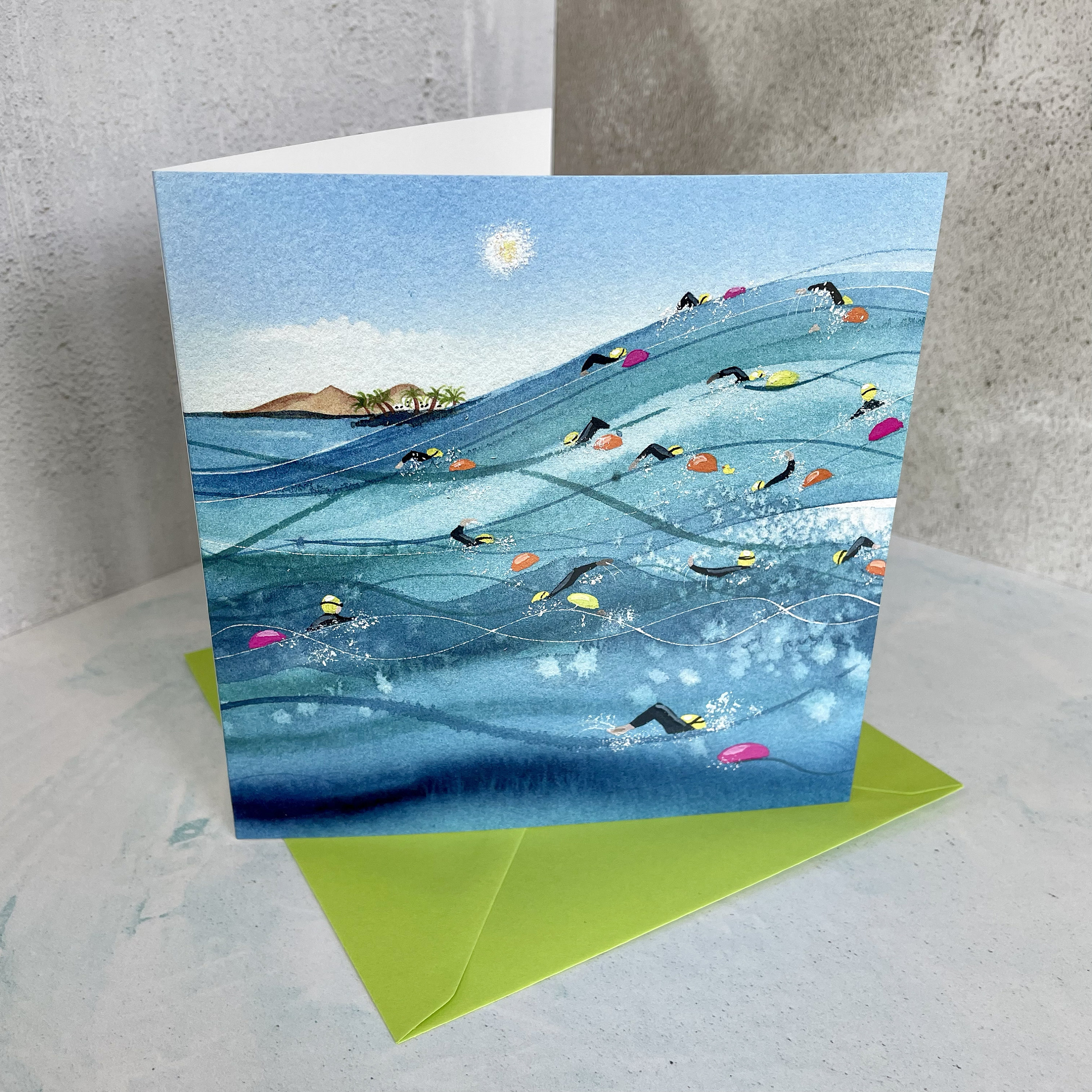 Swim Tropicana. Greetings Card for Open Water Swimmers. - Etsy