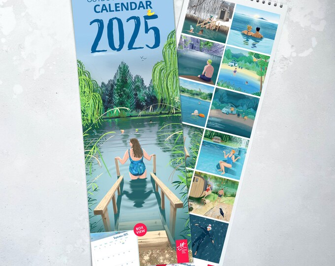 Wild Swimming Tidal Pools A4 Wall Calendar 2025 - Etsy UK