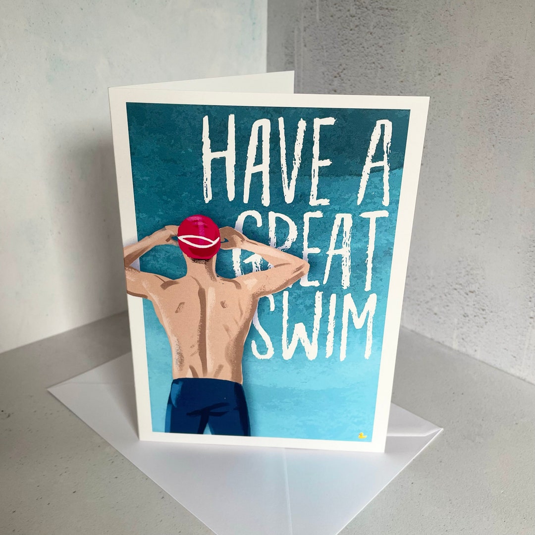 Have a Great Swim. Good Luck Card for Male Skins Swimmers - Etsy