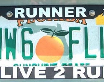 I'd Rather Be Running License Plate Frame Swim Bike Run Car Tag 26.2 ...