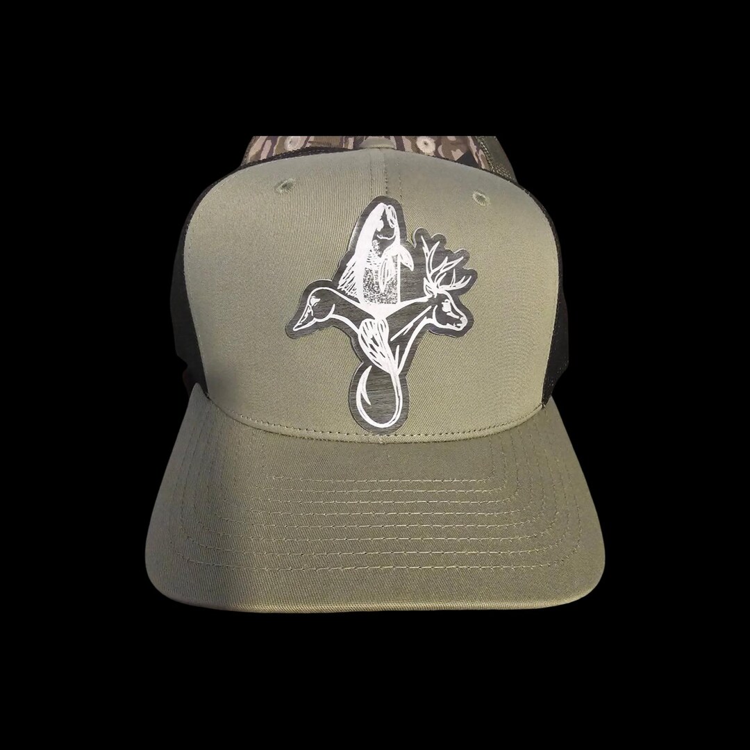 Hunting Hat, Outdoorsmen Cross Patch Hat, Hunting Hat, Angler Hat, Duck ...