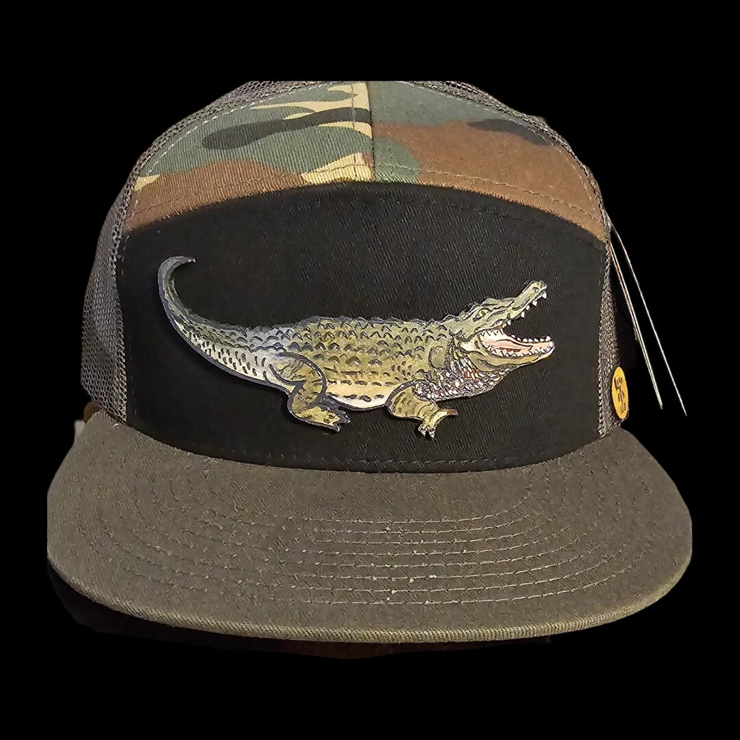 Gator Leather Patch Hat - Etsy