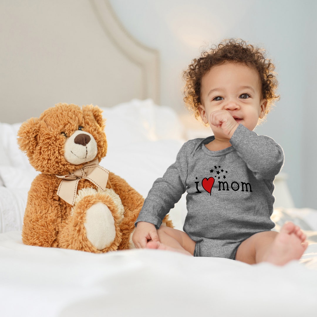 Blauer-storch Baby Body I Love Mom Heart Birthday Gift for Toddler ...