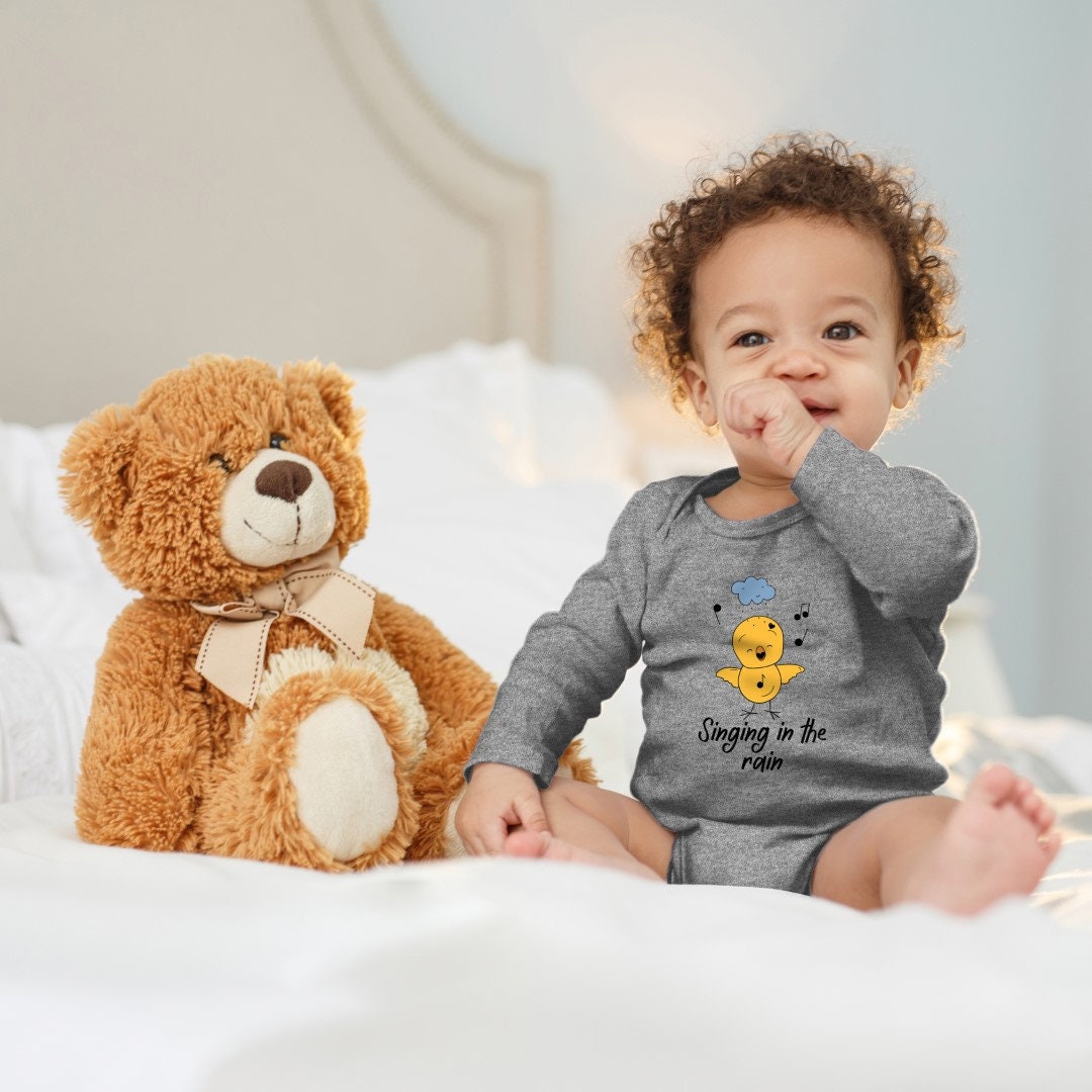 Blue Stork Baby Body "little Chick Sings in the Rain, Singing in the ...