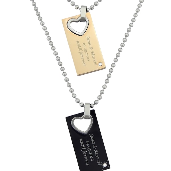 Couples Dog Tag - Etsy