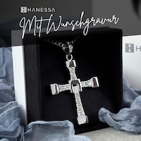 925 Sterling Silver Dominic Cross Toretto Chain Pendant Necklace - Etsy