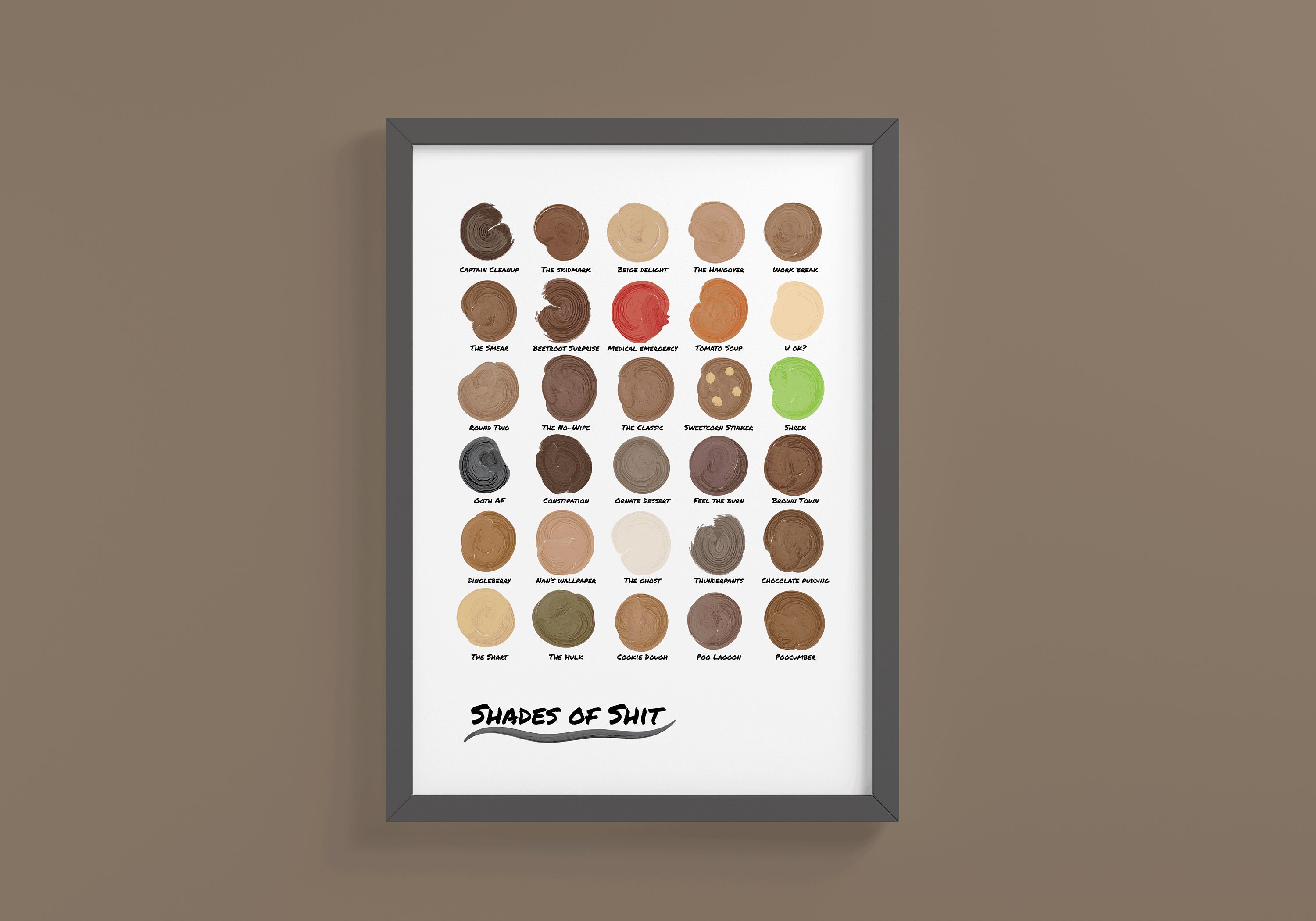 Shades of Poop Digital Download Art Print Bathroom Wall - Etsy