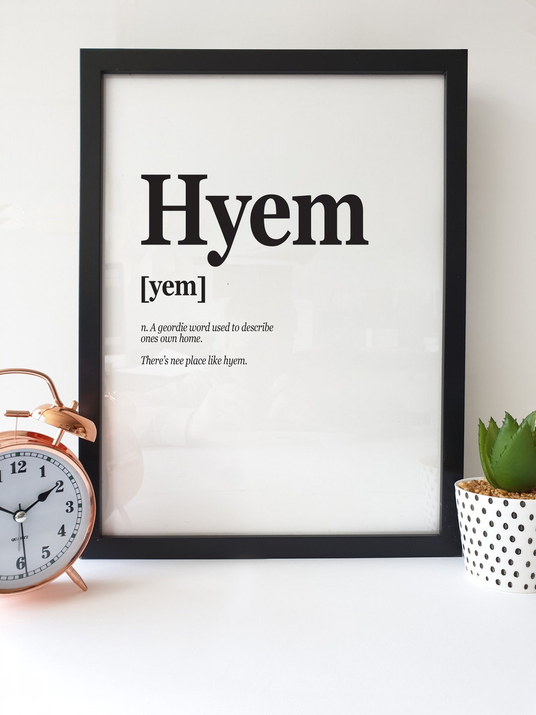 Hyem (home) | Geordie Wall Art Prints | Noun Translation | Newcastle ...