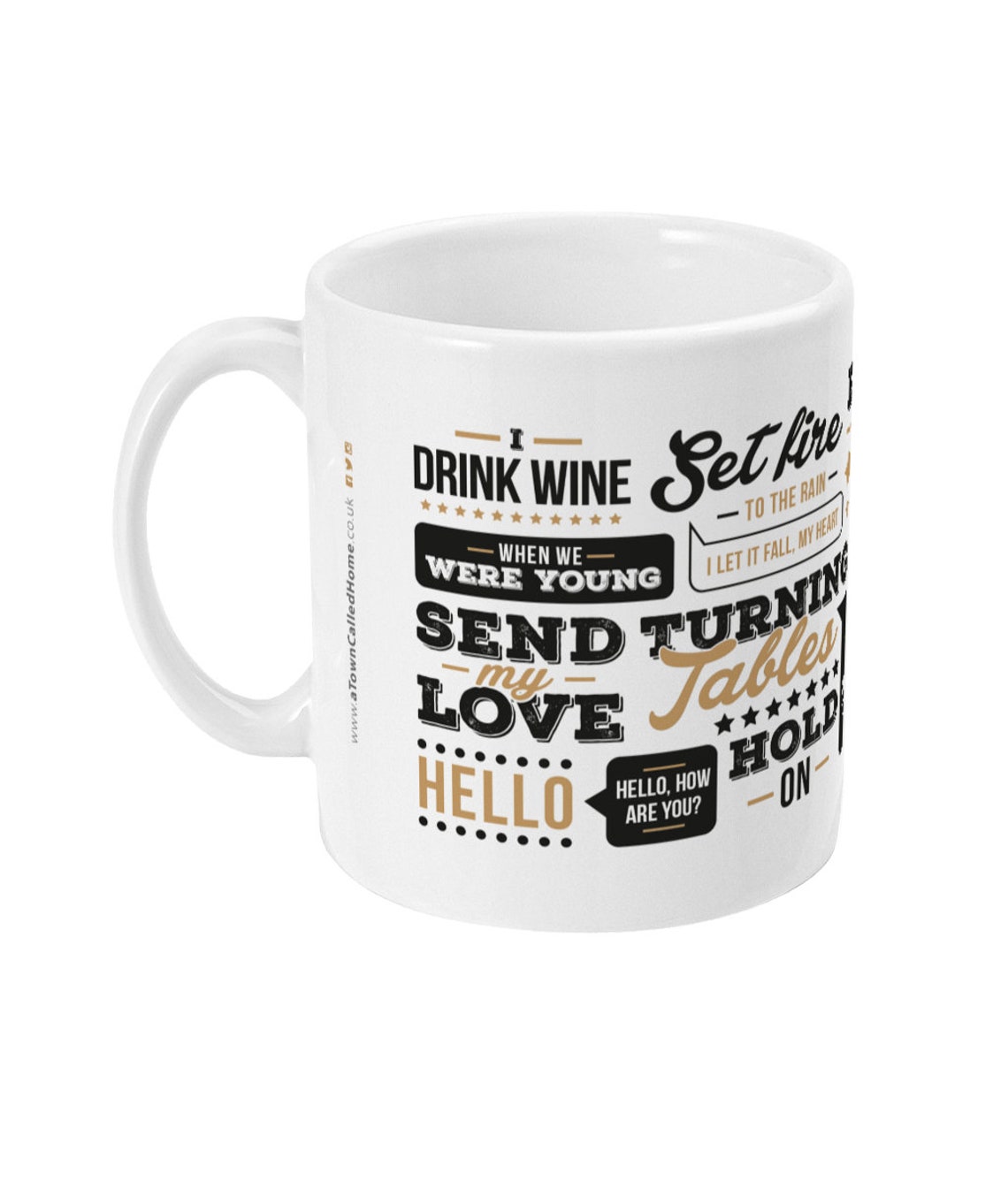 Adele Inspired 11oz Mug | Hand-drawn Illustration With Powerful Lyrics ...