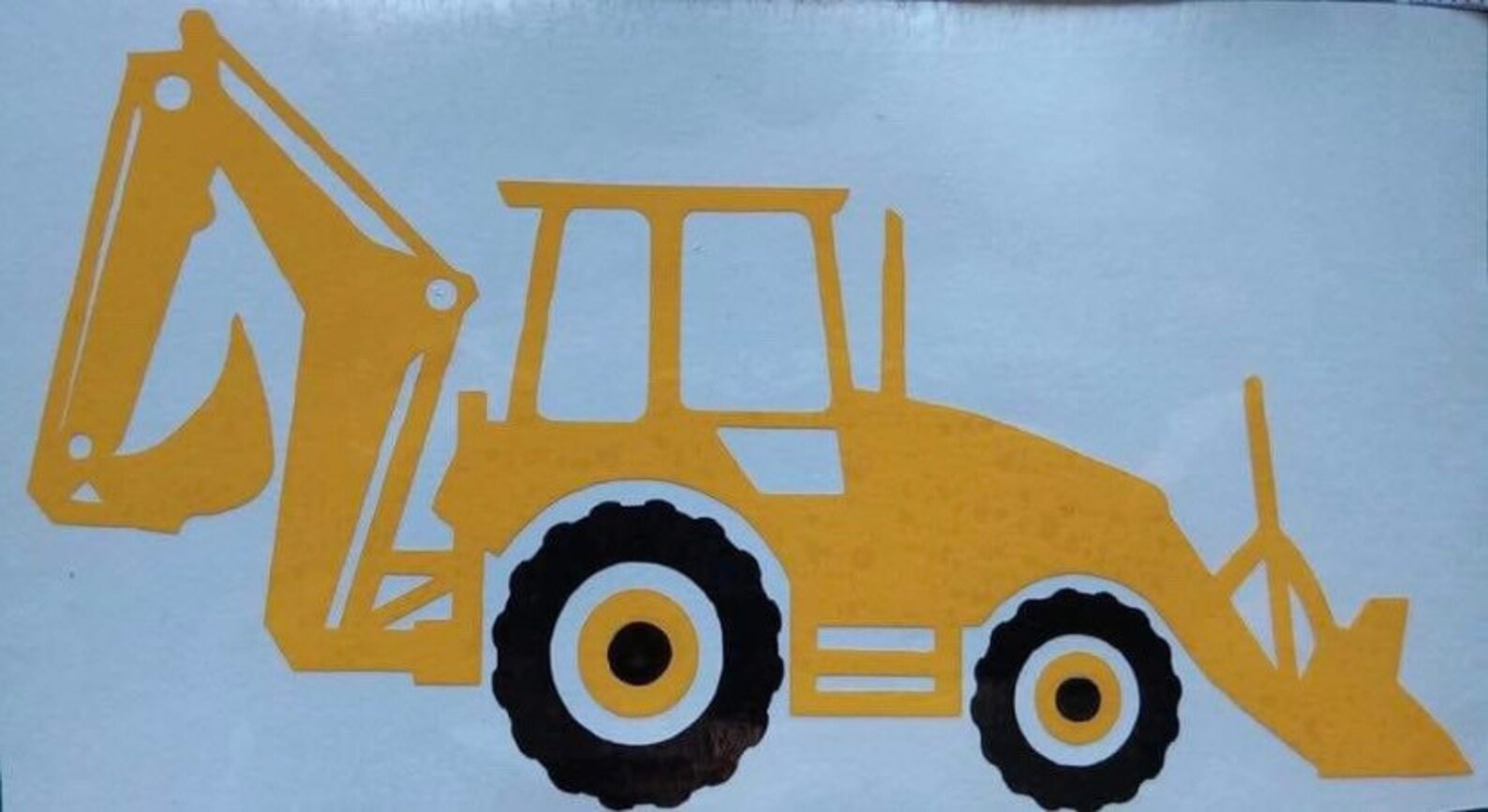 Backhoe Decal - Etsy