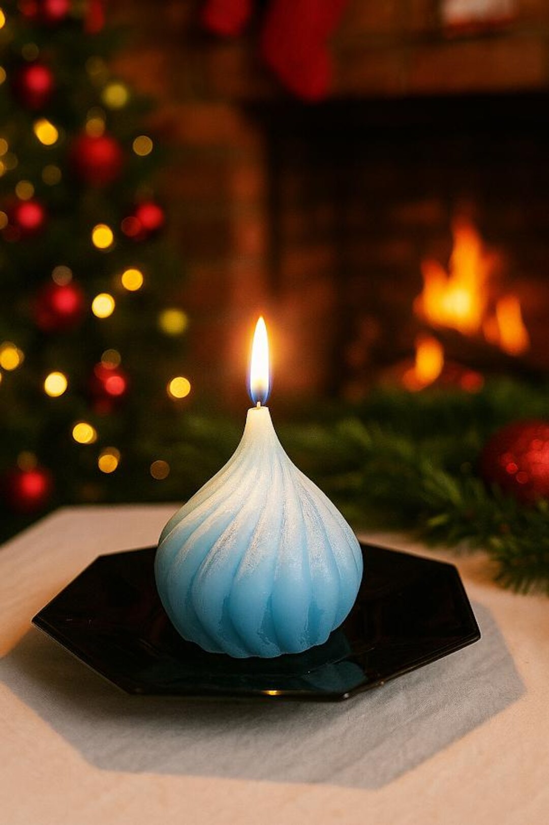 Wax Candle With Walnut and Vanilla Scent - Etsy