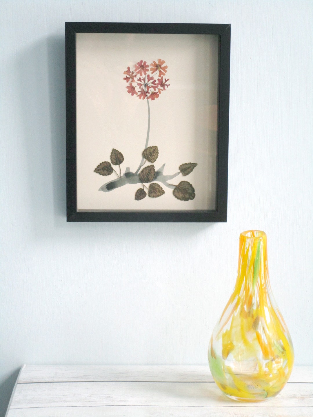 Botanical Art, Collage With Leaf and Flowers, Pressed Flowers, Flowers ...