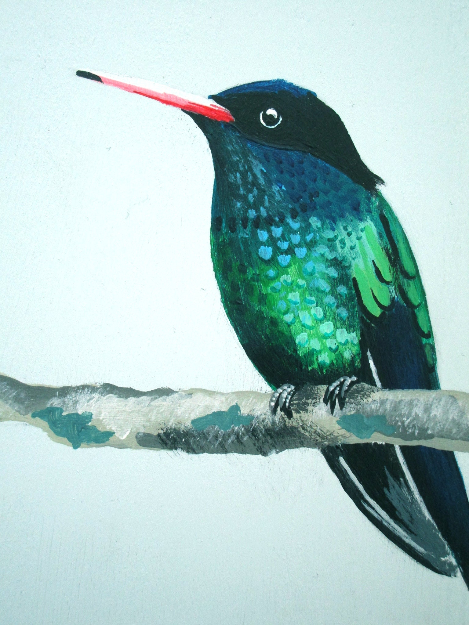 Hummingbird Painted on Wood, Bird Paintings, Painted Birds, Dr Bird ...
