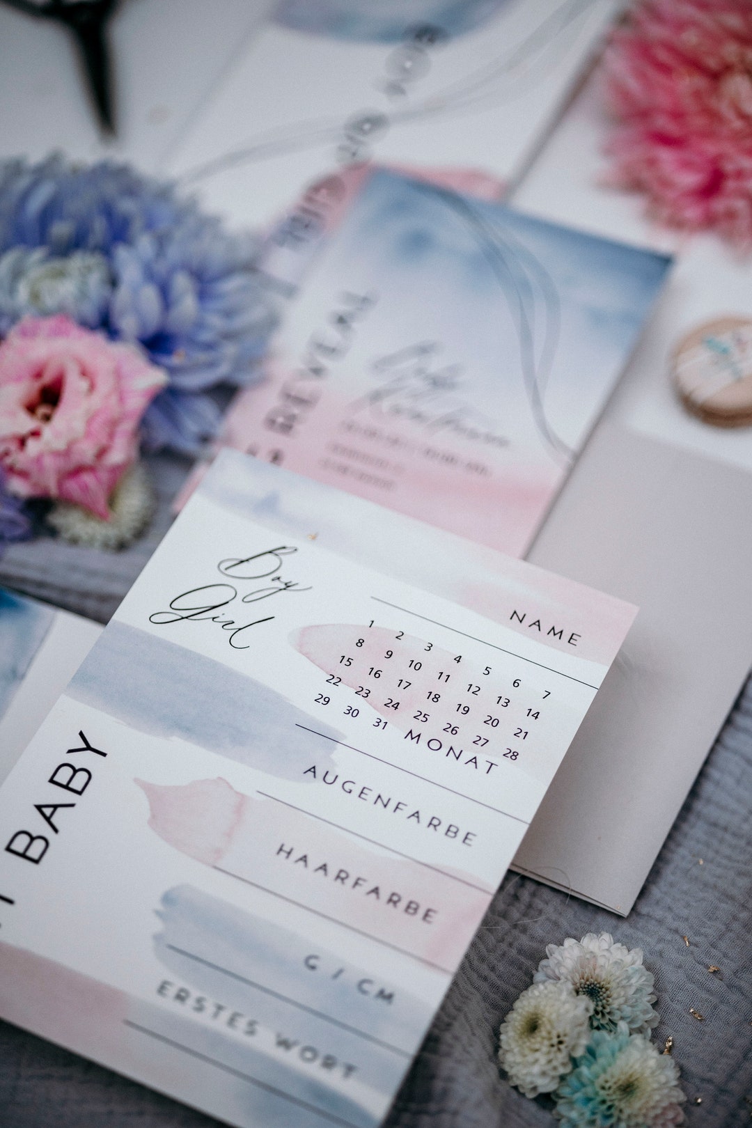 Baby Shower Baby Shower Card 20 Pcs. in Minimalist Design Guessing ...