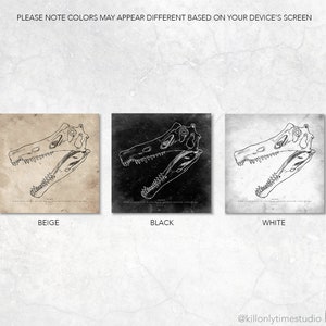 Irritator Drawing Wall Art, Vintage Antique Dinosaur Fossil Art Print ...