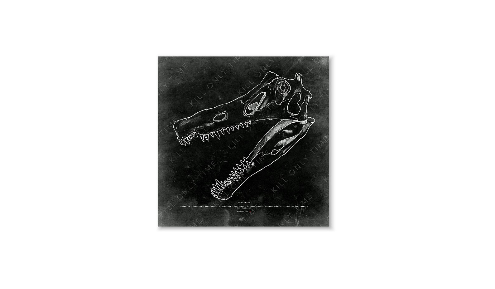 Irritator Drawing Wall Art, Vintage Antique Dinosaur Fossil Art Print ...