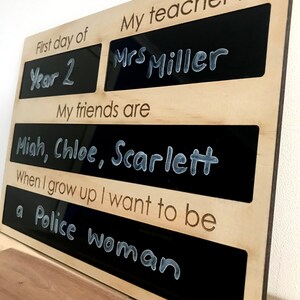 First Day of School Sign - Photo Prop - Board - Acrylic - Liquid Chalk ...