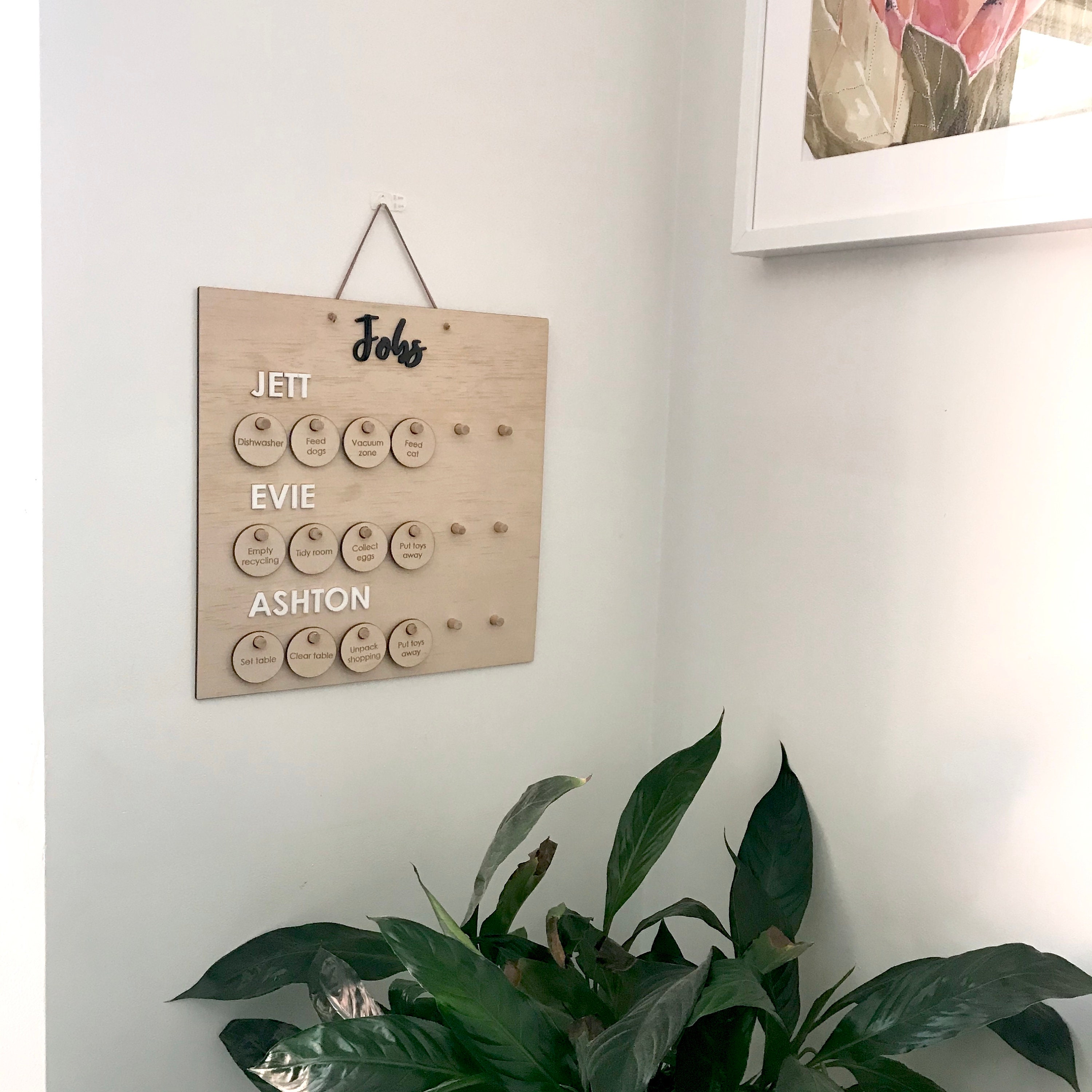 Job Chart - Custom Made - Personalised - Laser Cut - Wood and Acrylic ...