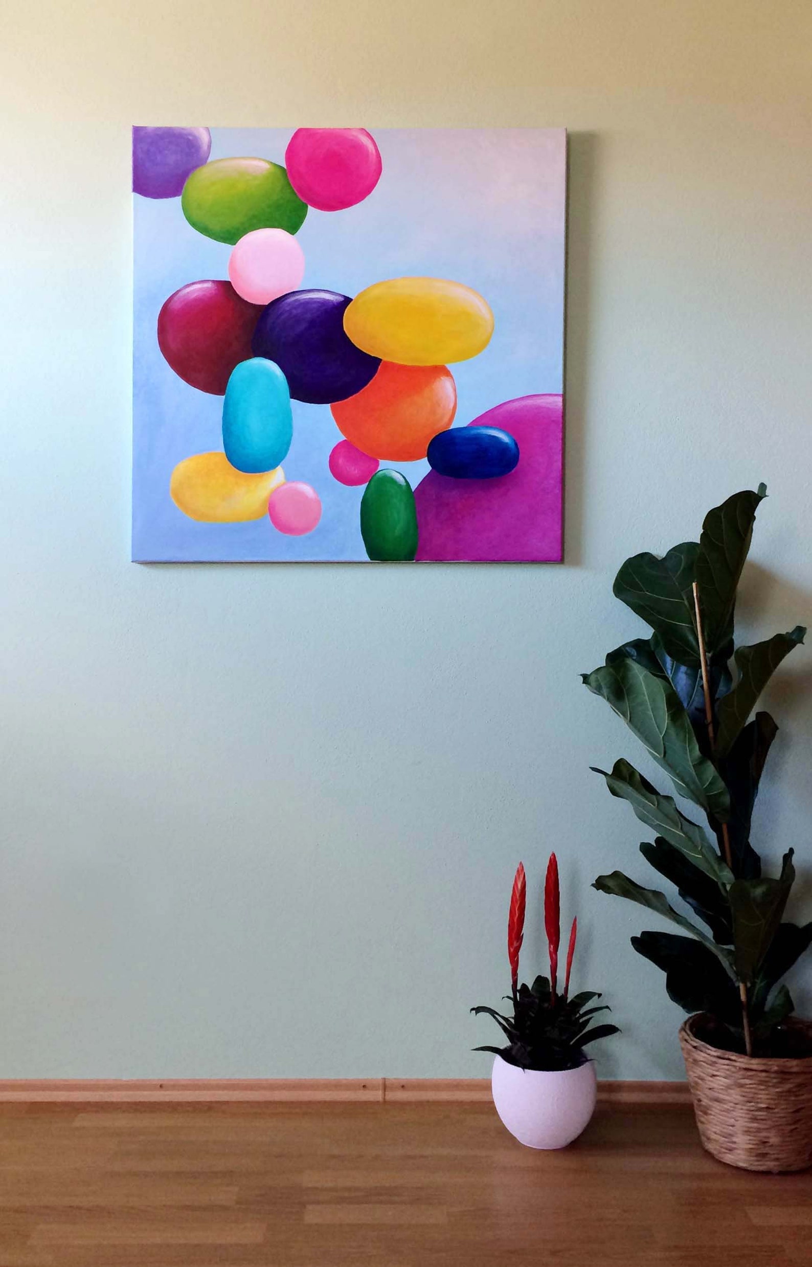 Contemporary Painting Abstract Connection 1 Wall Art Painting Large ...