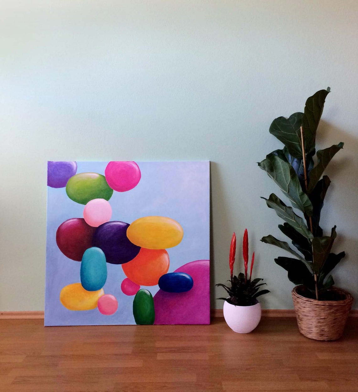 Contemporary Painting Abstract Connection 1 Wall Art Painting Large ...