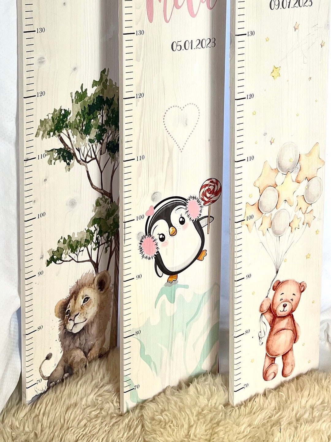 Children's Measuring Stick, Personalized, Various Motifs Lion in ...