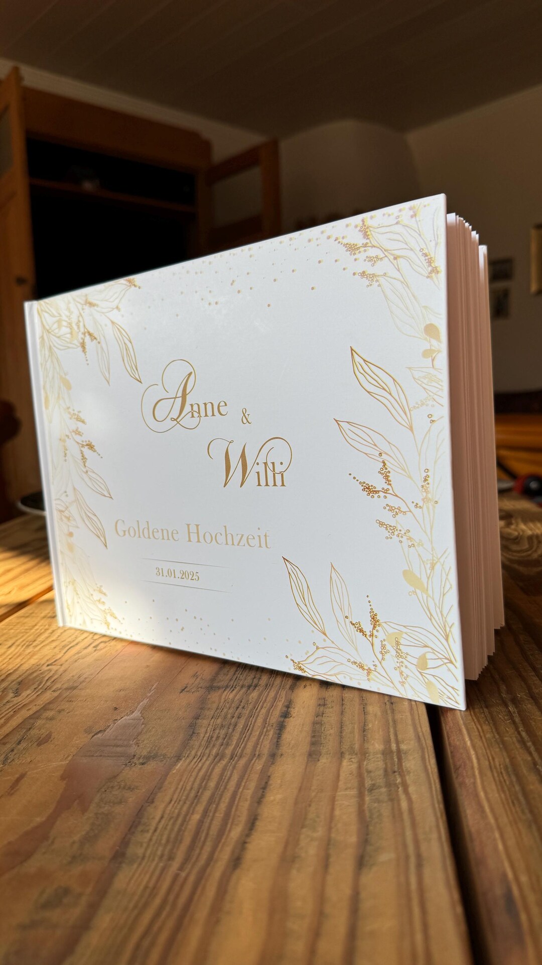 Wedding Box Floral, Golden Writing, Personalized With Name L Date ...