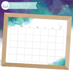 Editable Calendar Galaxy Art Zodiac Calendar No Dates - Etsy