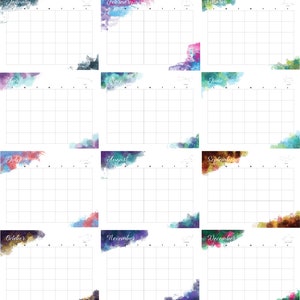 Editable Calendar Galaxy Art Zodiac Calendar No Dates - Etsy