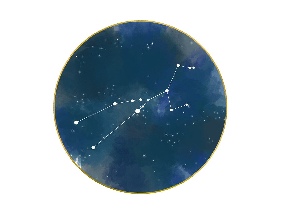 Taurus Constellation Digital Art | Zodiac Printable | Galaxy ...