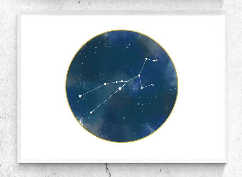 Taurus Constellation Digital Art | Zodiac Printable | Galaxy ...
