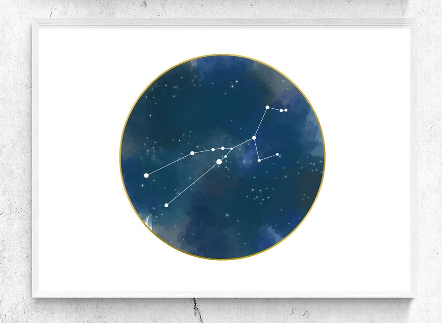 Taurus Constellation Digital Art | Zodiac Printable | Galaxy ...