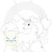 Printable Unicorn and Rainbow Coloring Page | Fantasy | Digital ...
