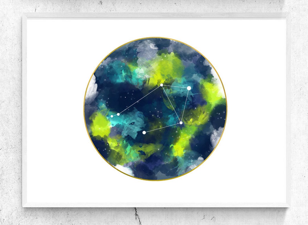 Libra Constellation Digital Art | Zodiac Printable | Galaxy | Horoscope ...
