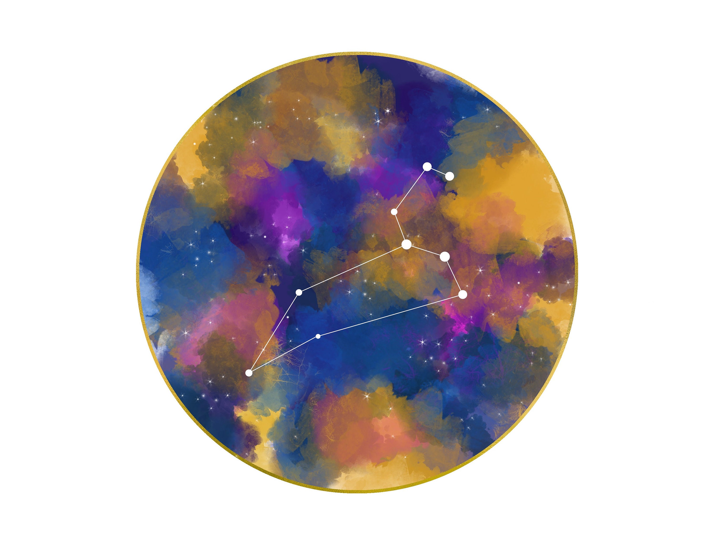 Leo Constellation Digital Art | Zodiac Printable | Galaxy | Horoscope ...