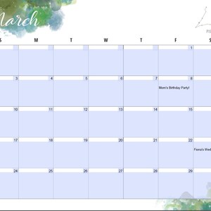 Editable Calendar Galaxy Art Zodiac Calendar No Dates - Etsy