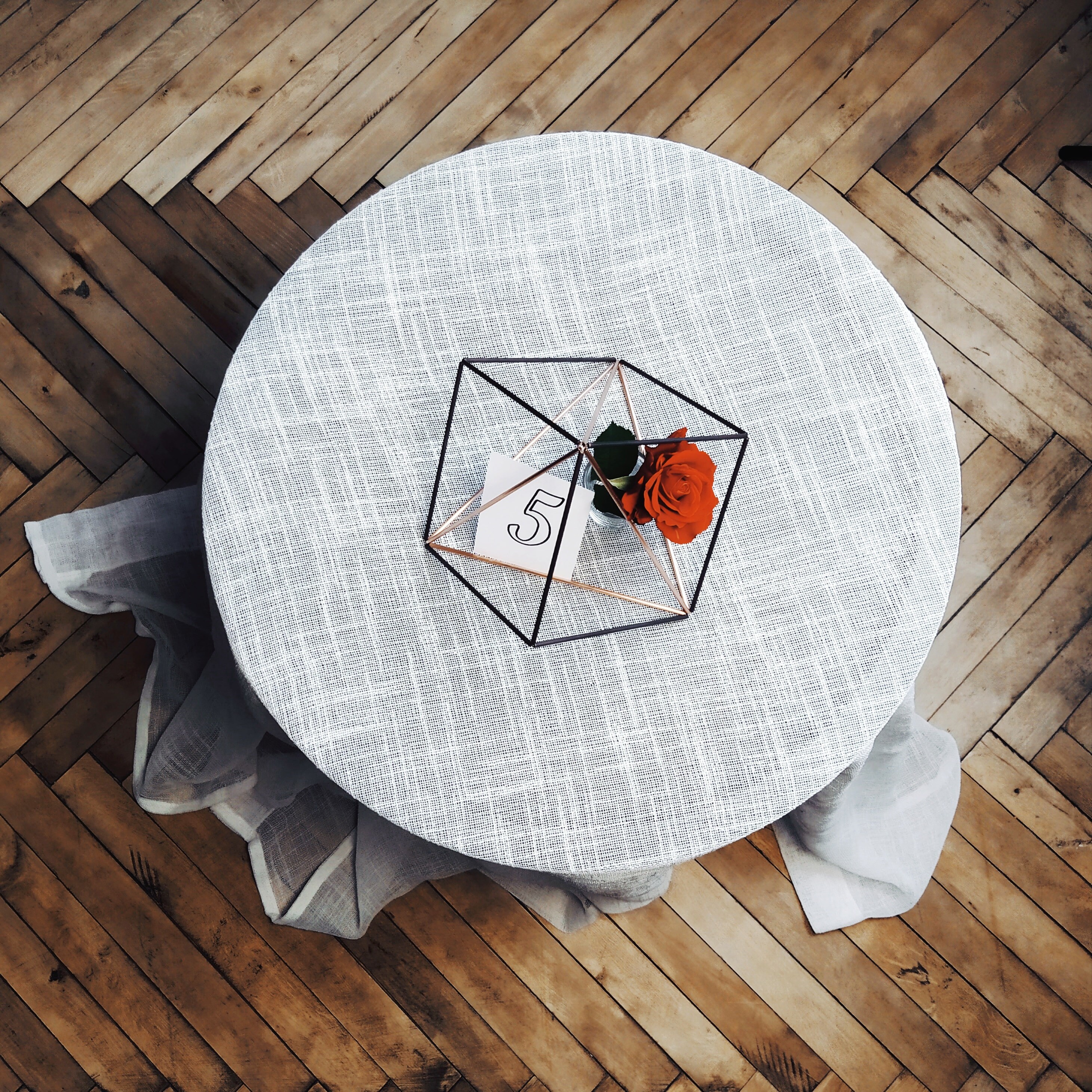 Geometric Wedding Centerpiece: Copper Brass Pyramid Table Decor - Etsy