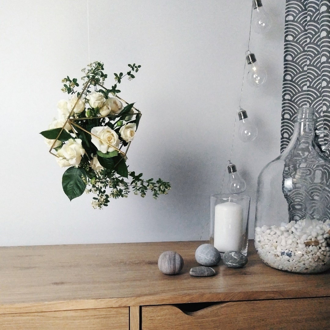 Copper Geometric Hanging Decor: Wedding Ornament - Etsy