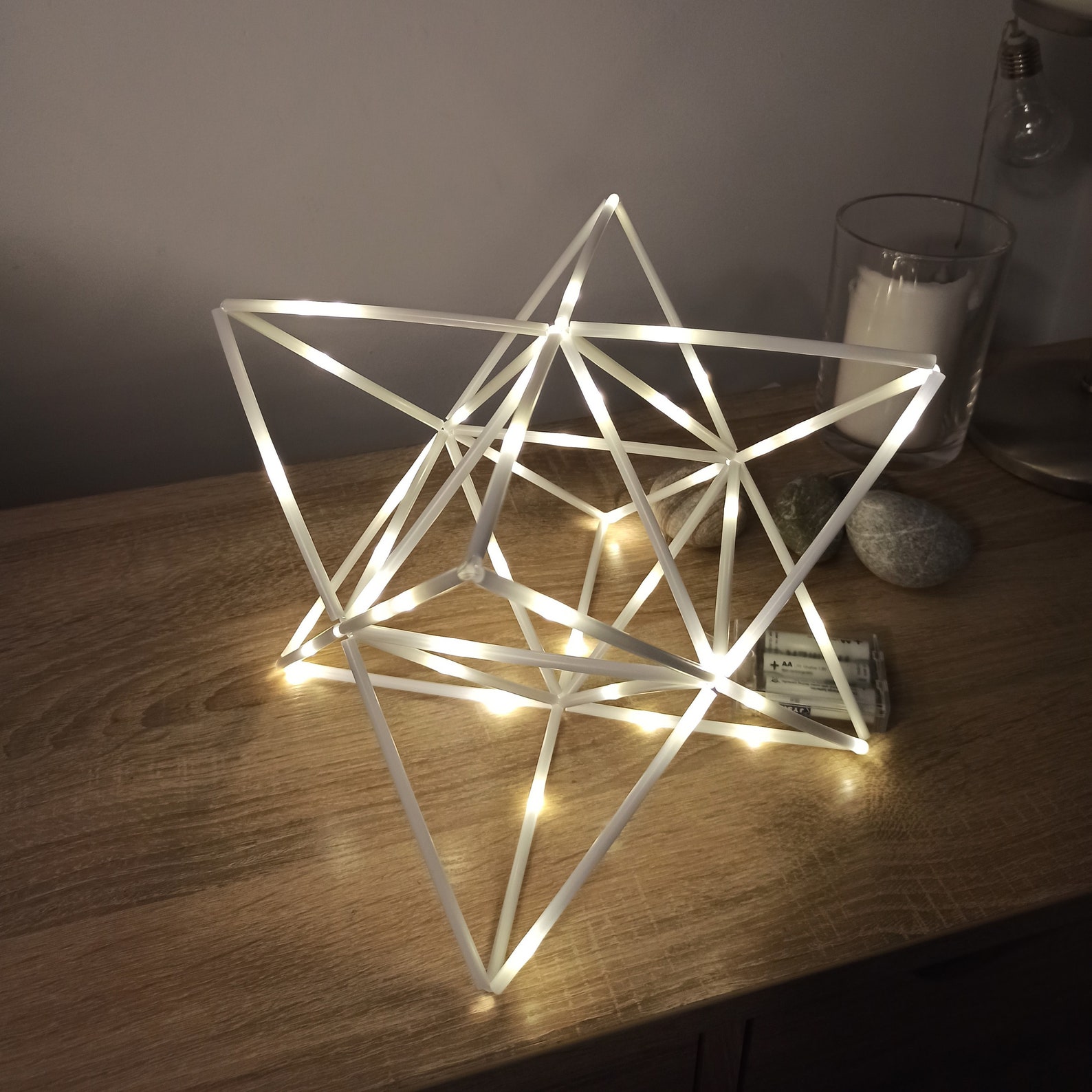 Merkaba Star Lamp Unique Bedside Lamp Merkabah Star | Etsy