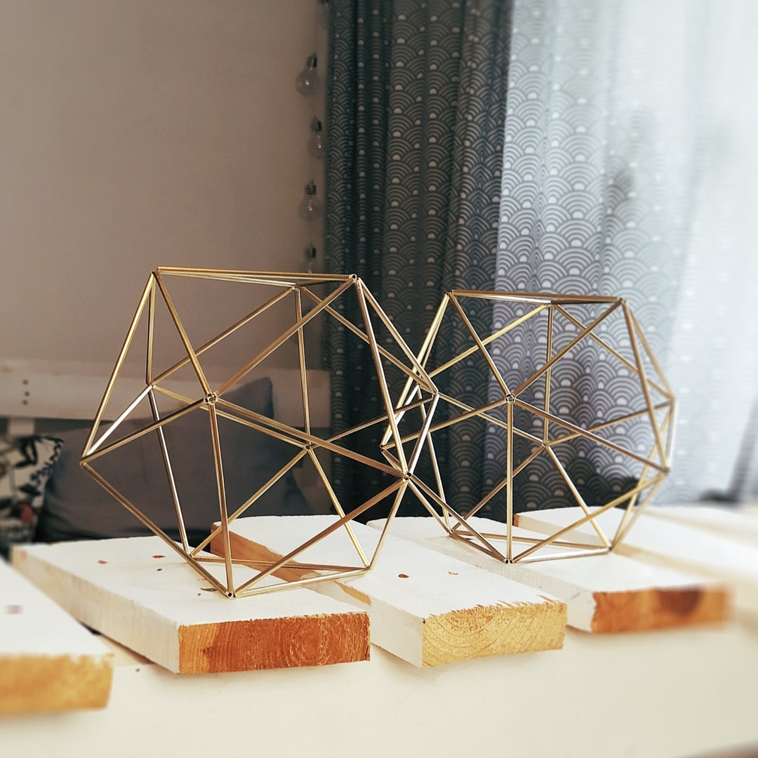 Geometric Brass Orbs: Modern Wedding Table Centerpieces, Set of 10 - Etsy